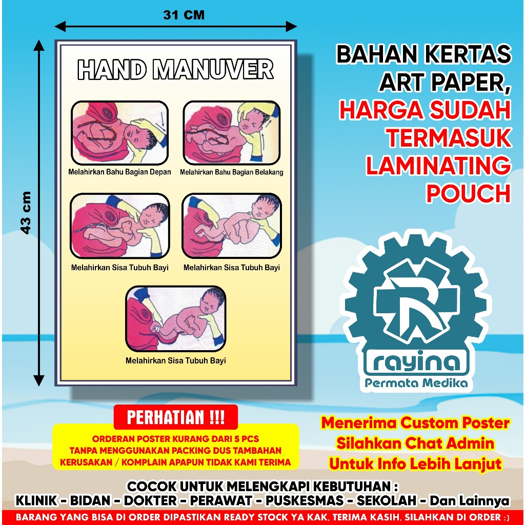 Jual Poster Kesehatan Hand Manuver | Shopee Indonesia