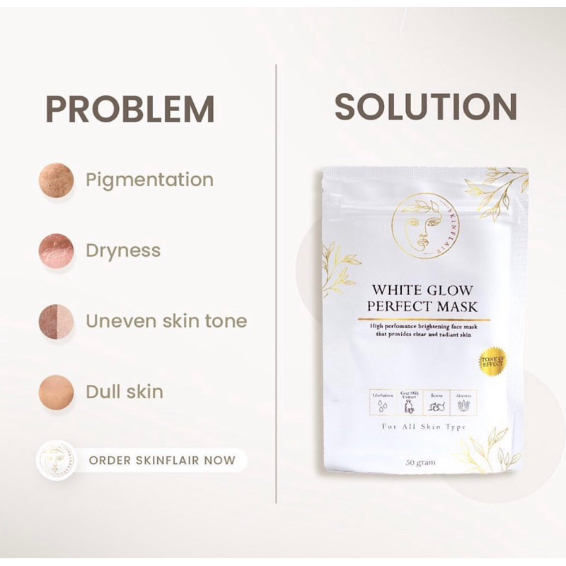 Jual SKINFLAIR White Glow Instant Perfect Brightening Perfect Mask ...