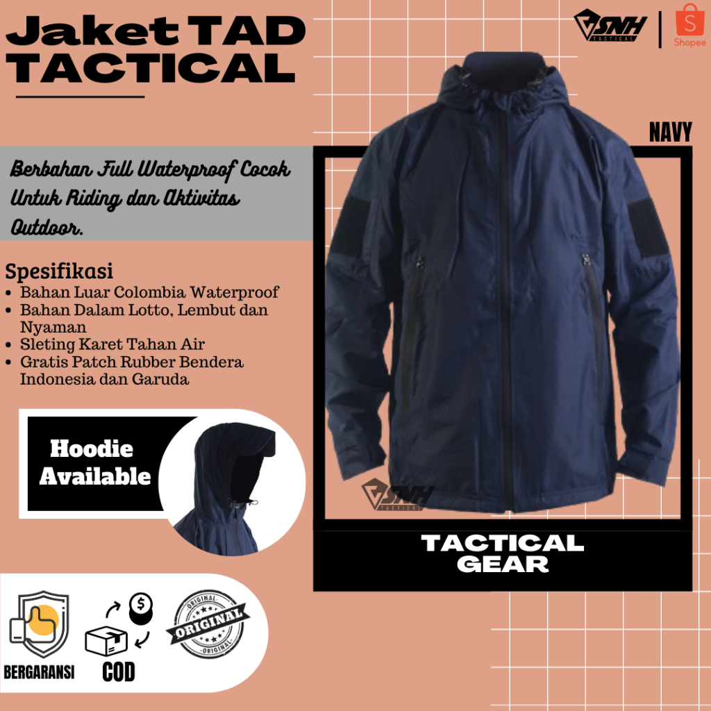 Jual Asnh Jaket Tad Indonesia Tactical Equiment Anti Angin dan Tahan ...