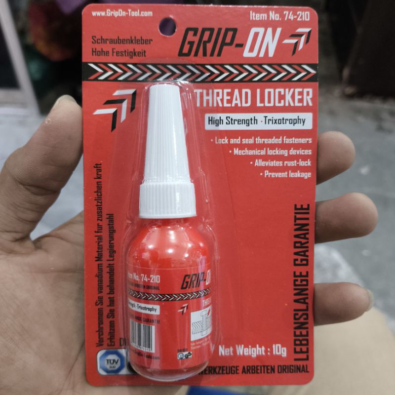 Jual Grip-On THREAD LOCKER LEM KHUSUS MUR BAUT 10GRAM MERAH GRIPON Grip ...