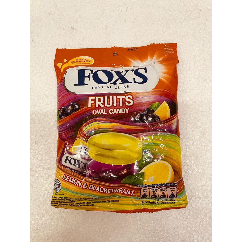 Jual (125 gr) PERMEN FOXS CRYSTAL CLEAR Fox's Crystal Clear Fruits Oval ...