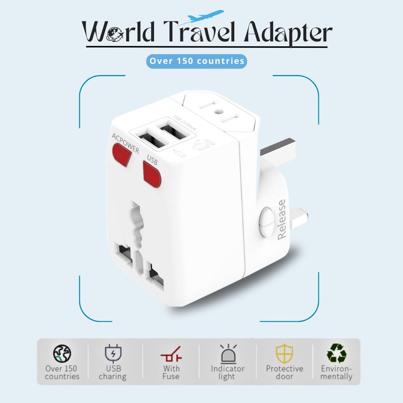 Jual [ 100% REAL ] Travel Adaptor / Travel Plug Adapter Universal ...