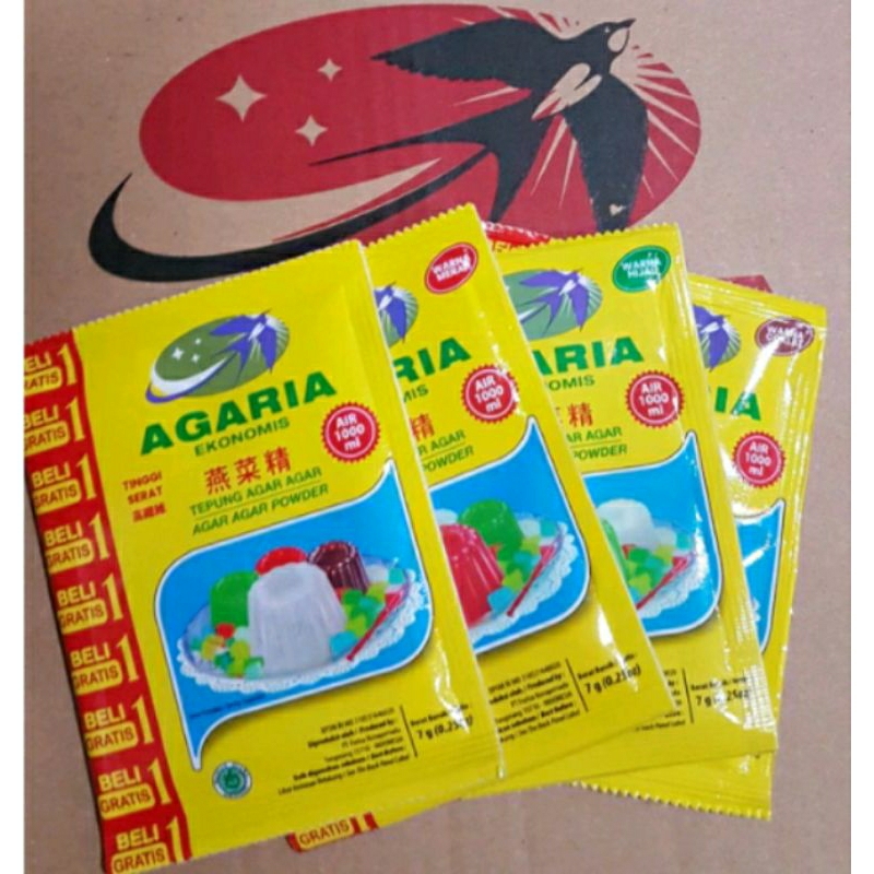 Jual AGAR AGAR CAP AGARIA / TEPUNG AGAR AGAR 7 gram ( TANPA BONUS ...
