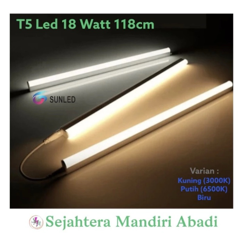 Jual Lampu T5 LED Sunled 18 Watt 120 cm 96 Mata LED 1600 Lumens | Shopee Indonesia