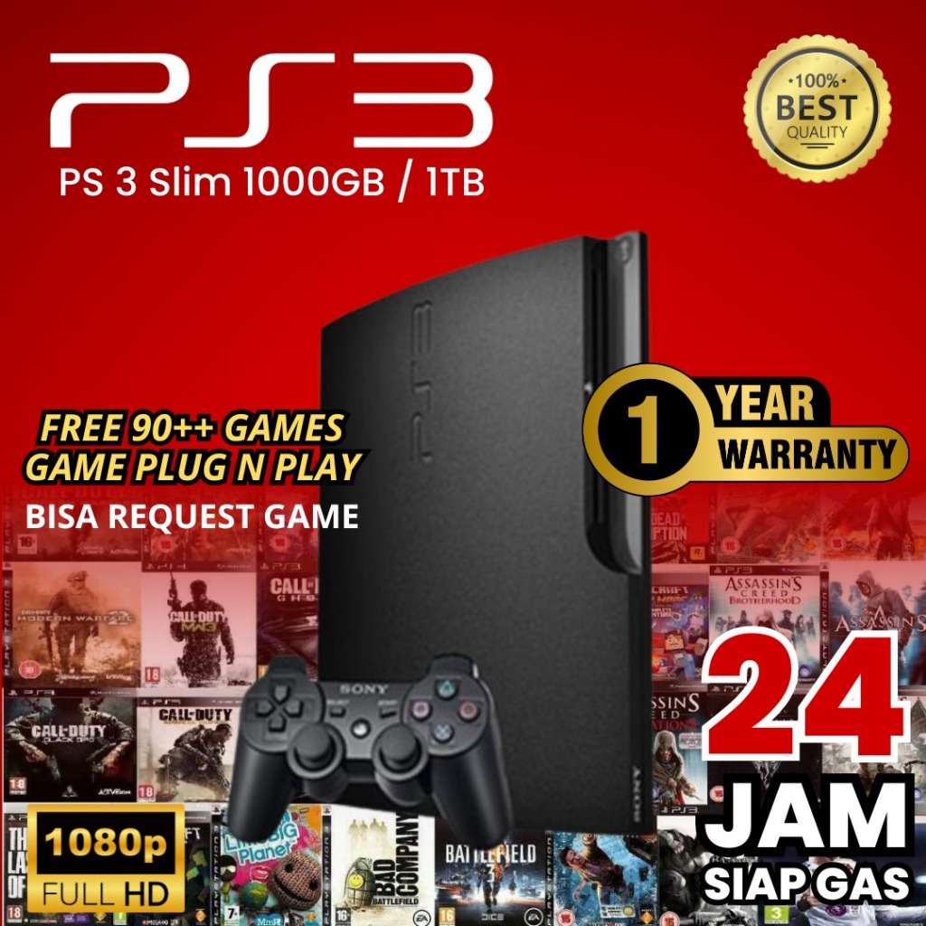 Jual PS3 Slim Sony Void 250GB | 320G| 500GB | 1 TB | Garansi 1 Tahun ...