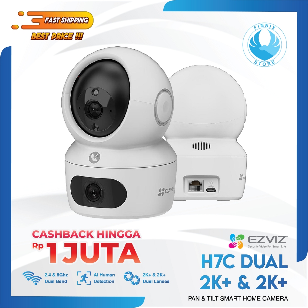 Jual EZVIZ H7C Dual-Lens 2K+ & 2K+ Smart Home Wifi Pan Tilt IP Camera ...