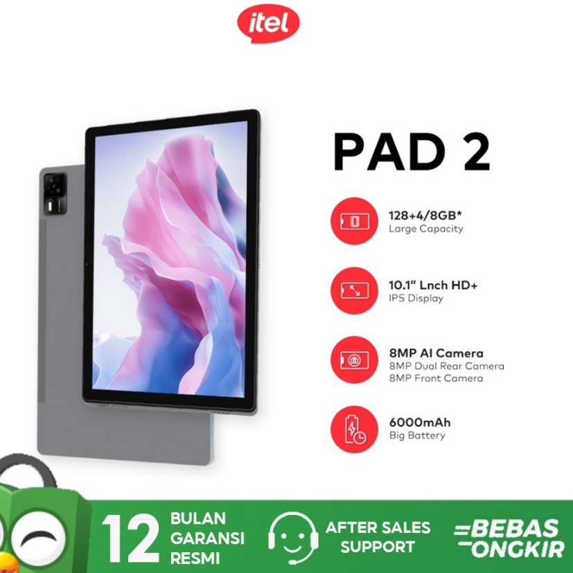 Jual Itel Pad 2 (4/128GB) 10.1" inch HD IPS Screen 6000mAh New Garansi ...