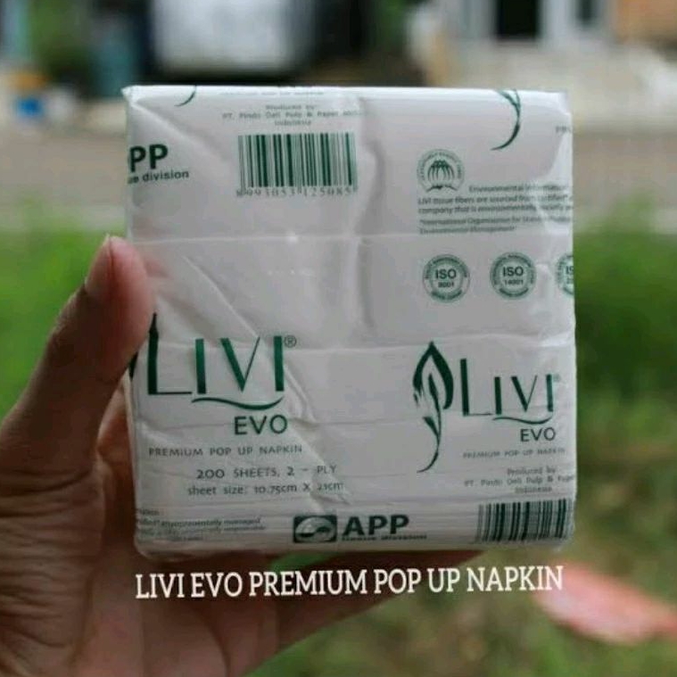 Jual Tisu Meja Makan Livi Premium Pop Up 200 lembar | Napkin Tissue ...