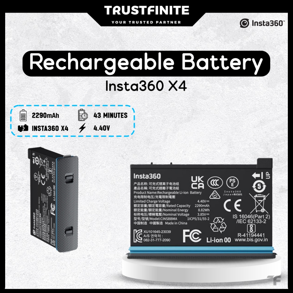 Jual Insta360 X4 Rechargeable Battery / Baterai Insta 360 X4 Original ...