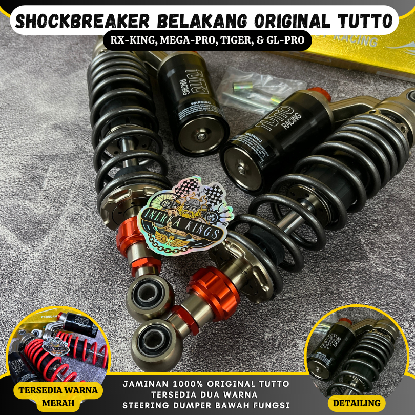 Jual Shockbreaker Dual Shock Belakang ORIGINAL TUTTO EXTREME Copy KTC 320 Hitam & Merah For RX ...
