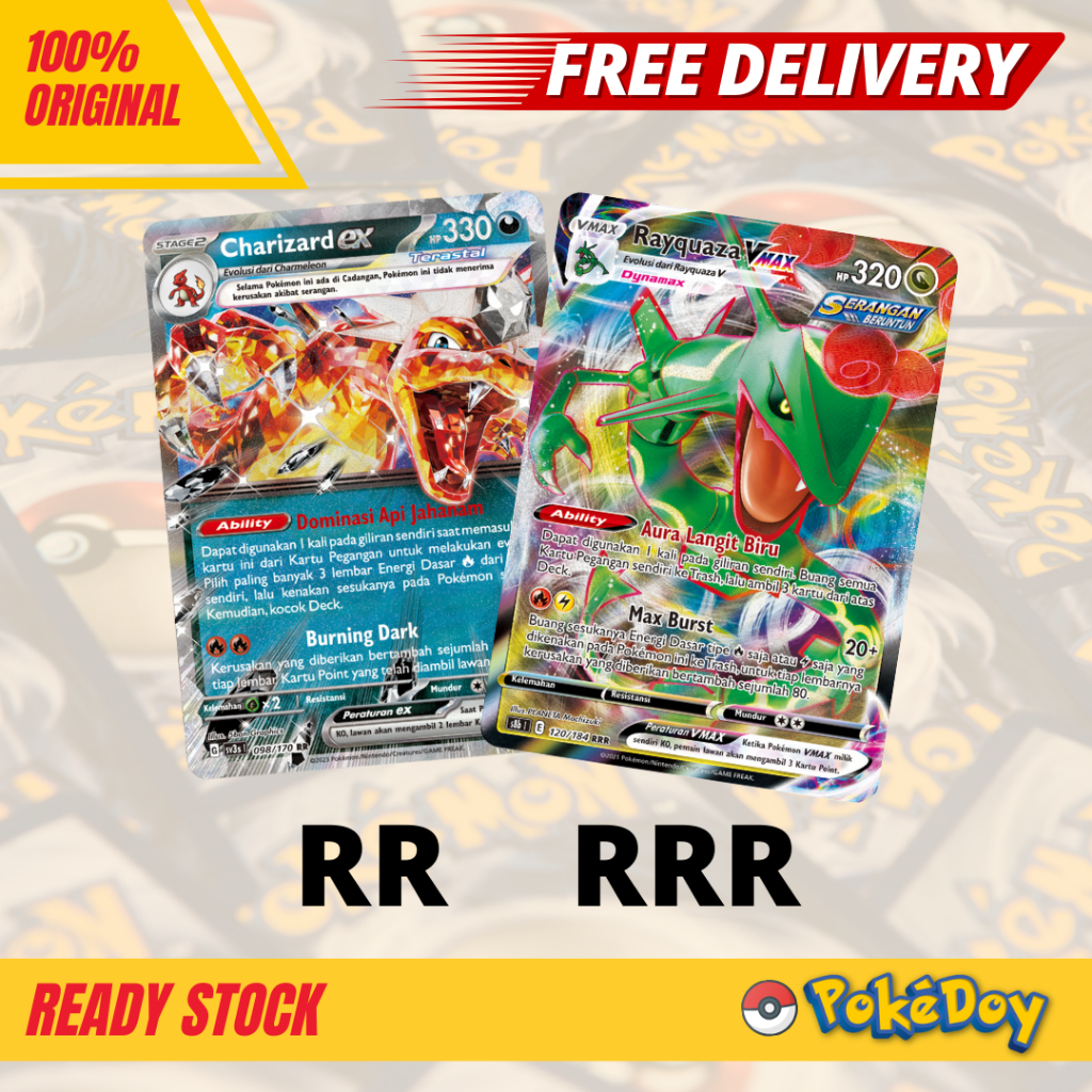Jual Kartu Pokemon Indonesia TCG Card Vstar Vmax Ex V RR RRR Rare Random Brewek Mainan Original ...