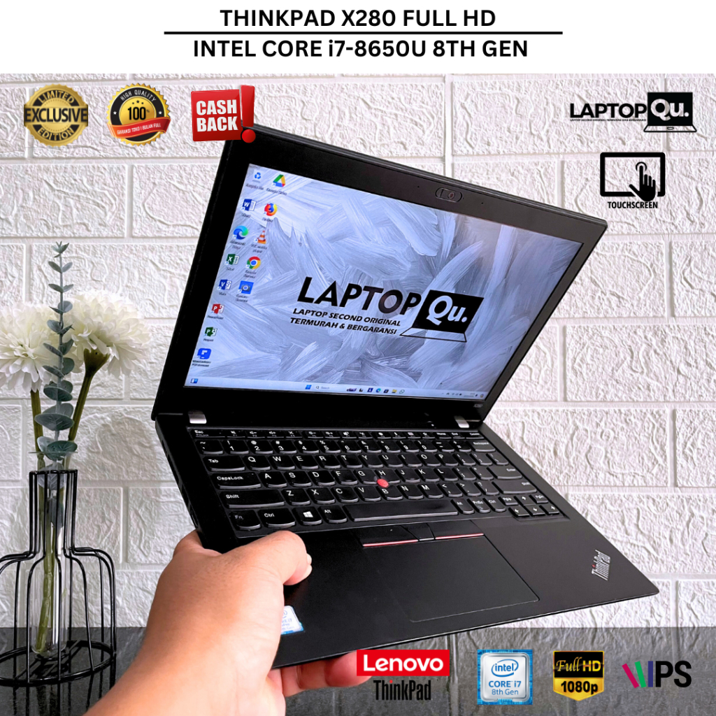 Jual LAPTOP ULTRA PREMIUM THINKPAD X280 I7 GEN 8 RAM 16GB/ SSD 256GB ...