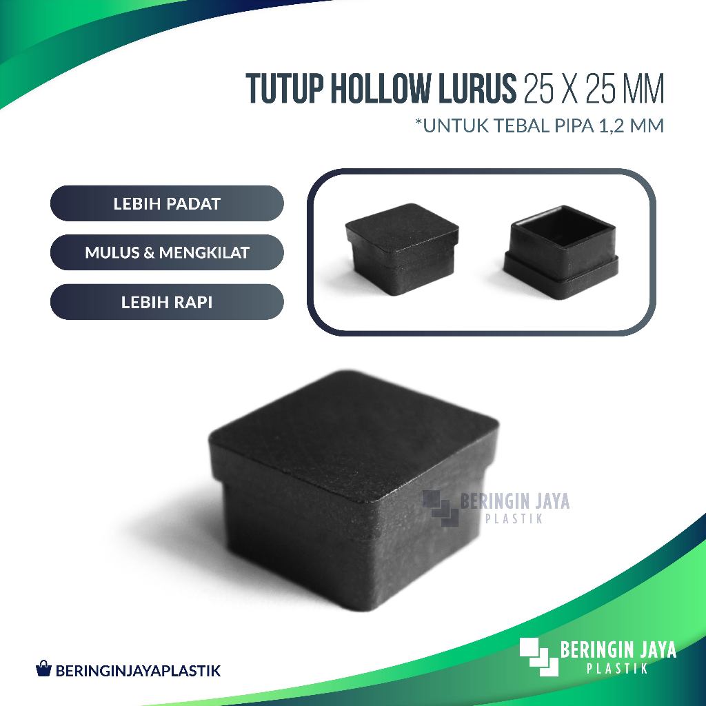 Jual Kaki Karet Hollow Holo 25x25 mm Alas Kursi dan Meja / Tutup Pipa ...