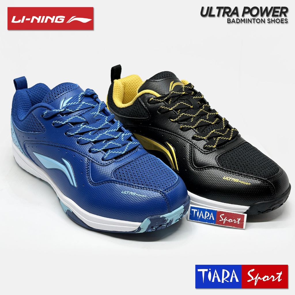 Jual Sepatu LI-NING Ultra Power - Black-Gold / Blue - Badminton Shoes ...