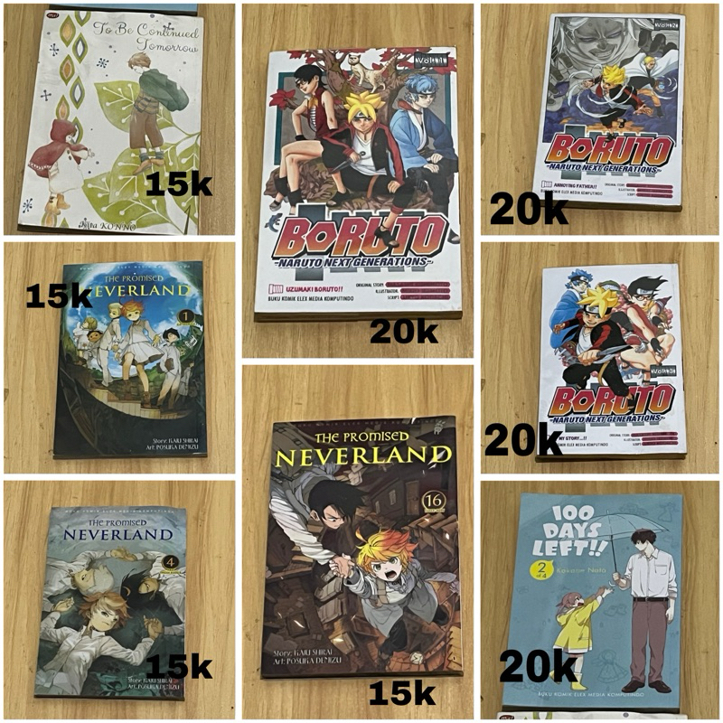 Jual Komik preloved boruto the promised neverland 100 days left to be continued tomorrow bekas ...