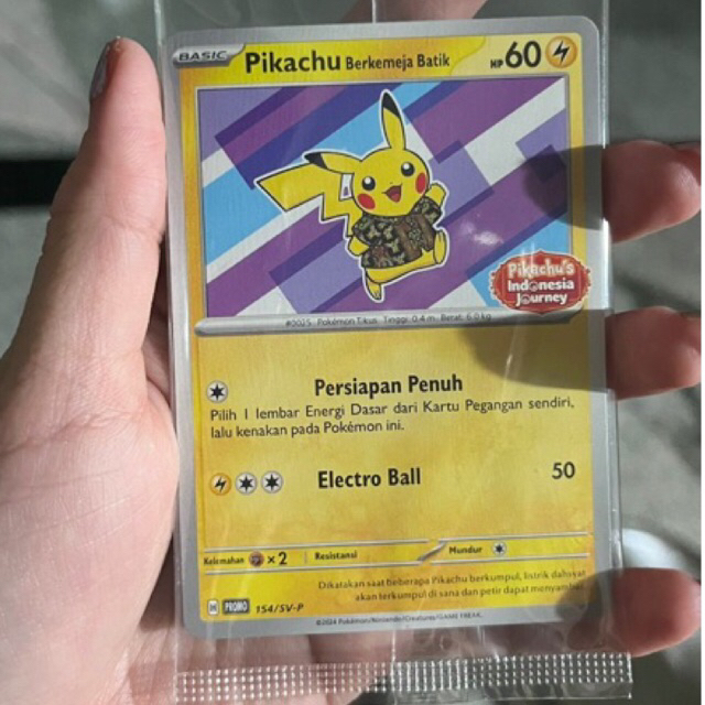 Jual kartu pokemon pikachu berkemeja batik special edition for ...