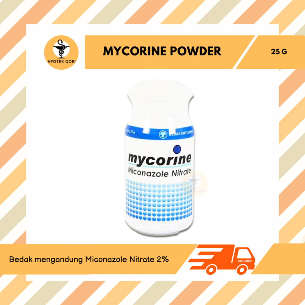 Jual MYCORINE POWDER 25 GRAM/MICONAZOLE NITRATE 2%/GATAL INFEKSI JAMUR ...