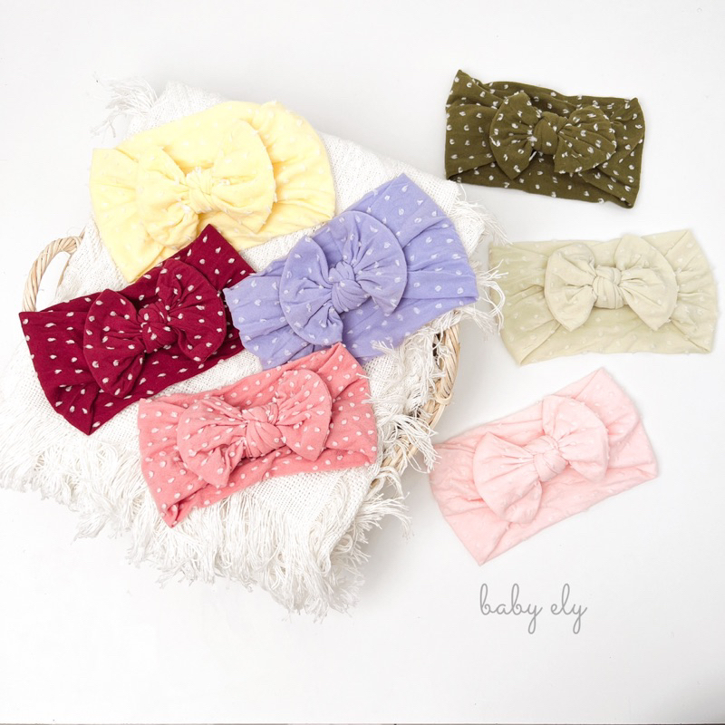Jual BABY ELY | 0-3 th Celia Bandana bayi perempuan pita bow premium ...