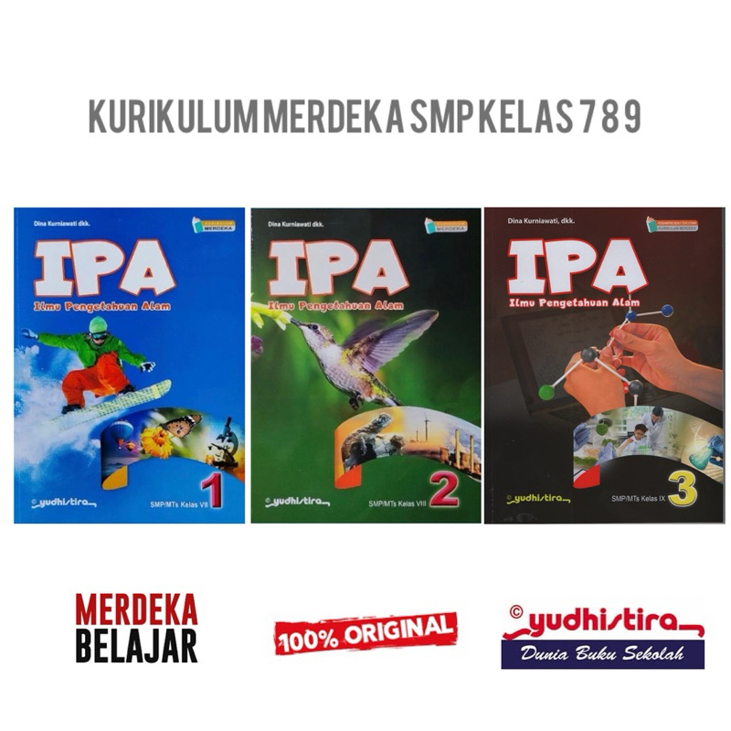 Jual Buku IPA Kelas 1 2 3 / 7 8 9 SMP/MTs Yudhistira Kurikulum Merdeka ...