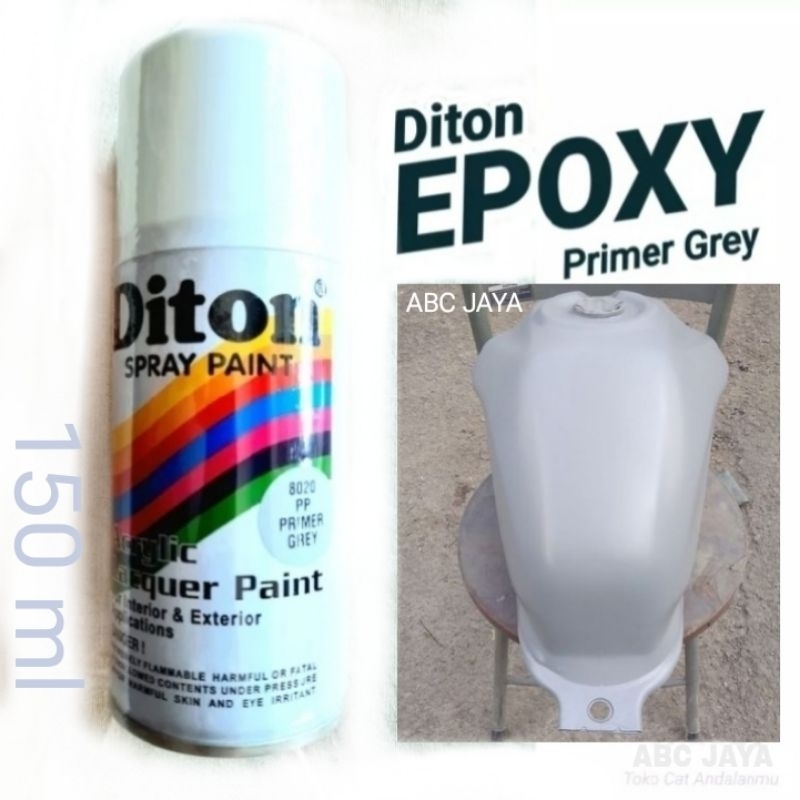 Jual Cat Pilok Diton Spray Paint 8020 PP Primer Grey 150ml Epoxy Poksi ...