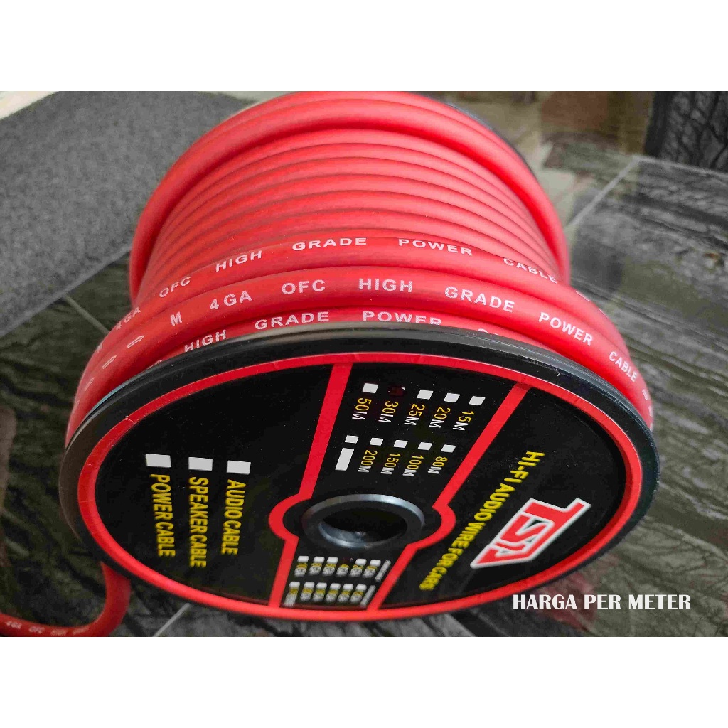 Jual Kabel Power/Api/ Ground Car Audio 4 AWG PREMIUM OFC | Shopee Indonesia