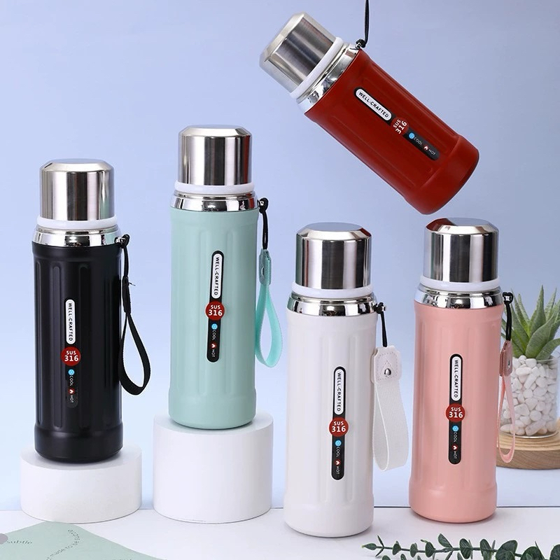 Jual Botol Termos Vacuum Insulated Classic Design Portable Tutup Gelas Hot Cold Stainless SUS ...