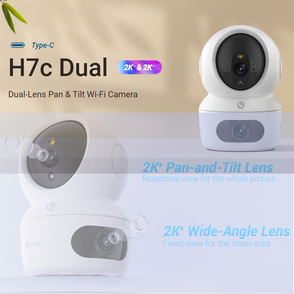Jual Ezviz H7c Dual-Lens 4MP 2K+ Pan Tilt WiFi Camera CCTV Indoor ...
