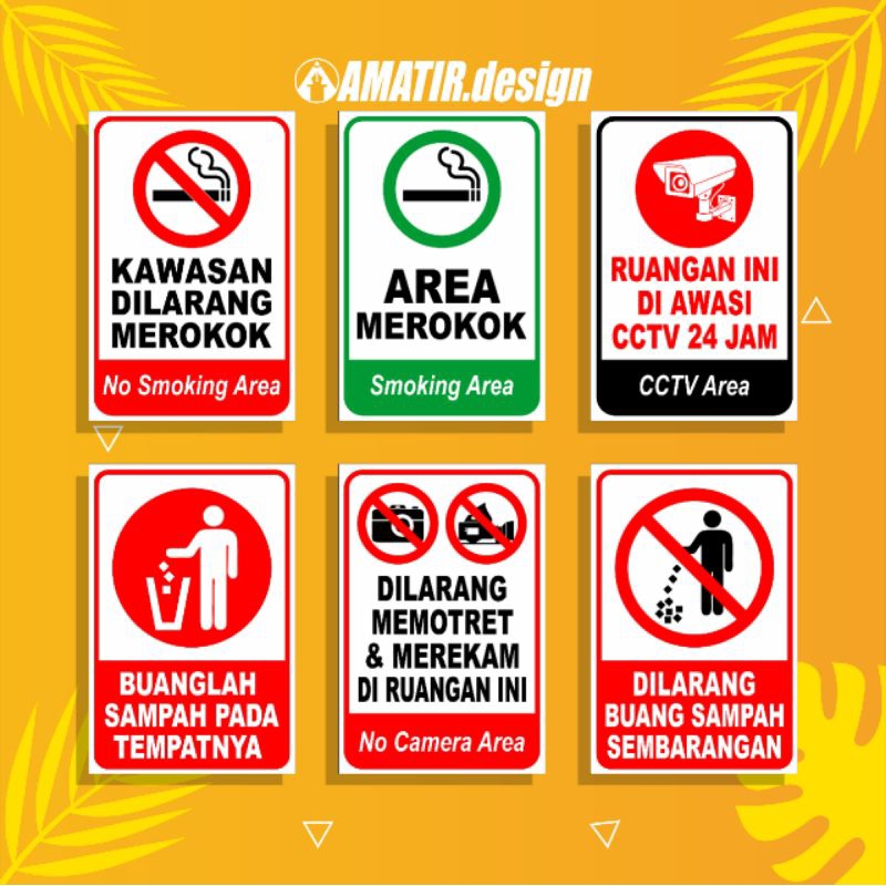 Jual STIKER PABRIK 1, STIKER DILARANG MEROKOK, AREA MEROKOK (Bahan ...