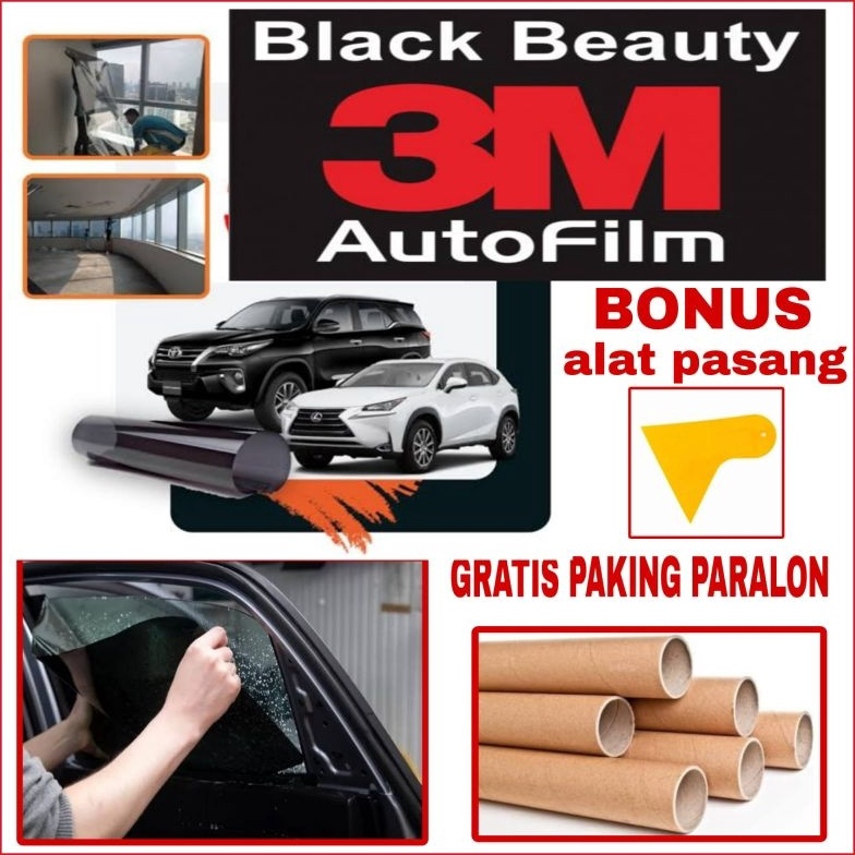 Jual Stiker kaca film 3M autofilm Black Beauty stiker kaca film mobil anti panas kaca film hitam ...