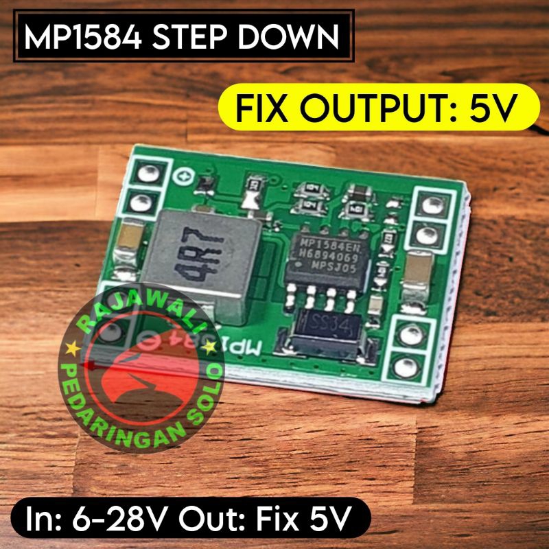 Jual STEP DOWN DC MP1584 OUTPUT FIX 5V PENURUN TEGANGAN BUCK CONVERTER ...