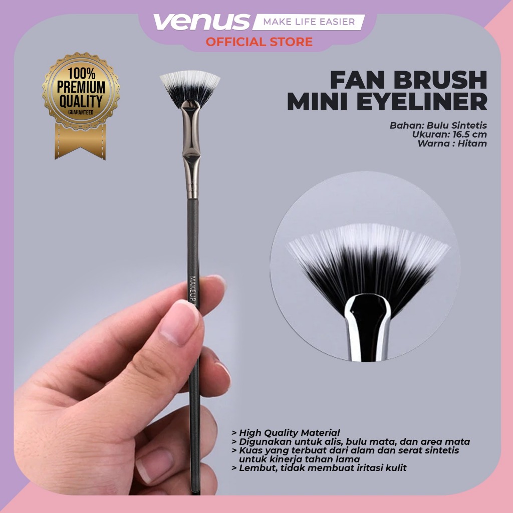 Jual VENUSJKT – Fan Brush Makeup Kuas Kipas Mini Eyeliner Berbentuk ...