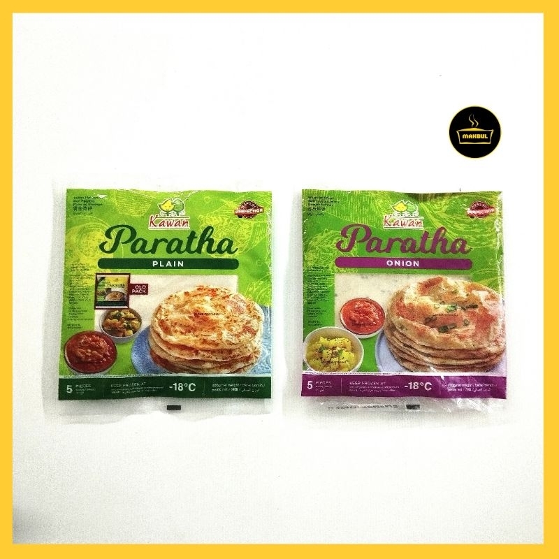 Jual Kawan Roti Paratha Plain, Bawang Onion 5 lembar ± 18cm Frozen ...