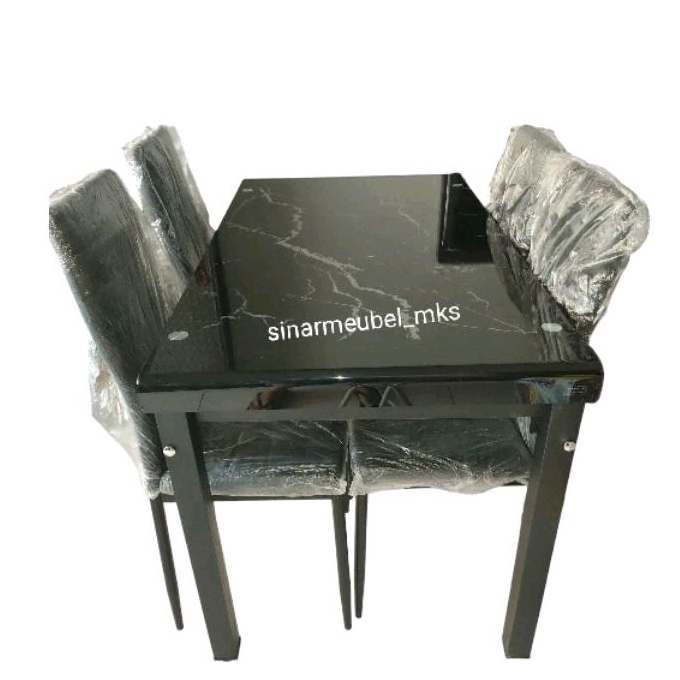Jual Meja Makan Kaca 4 Kursi | Shopee Indonesia
