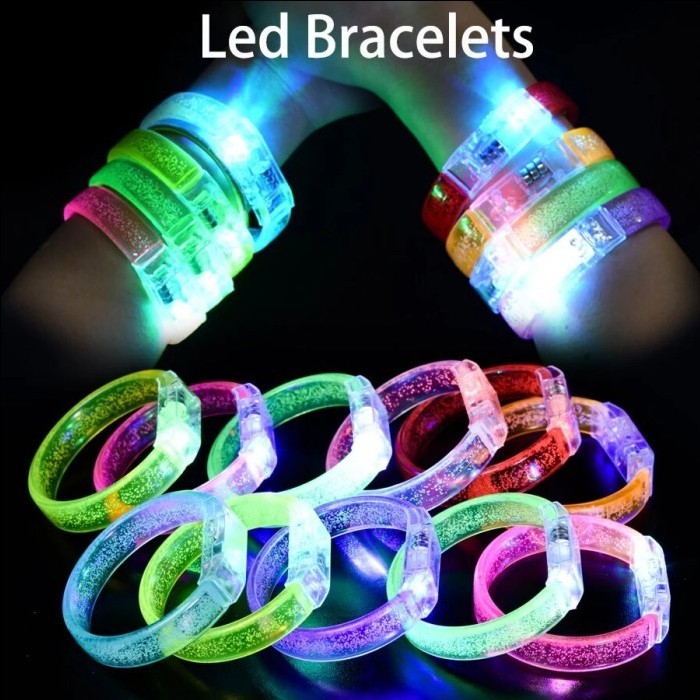 Jual LED Gelang Bercahaya Mainan Anak Kelap Kelip / Gelang Neon Glow In ...