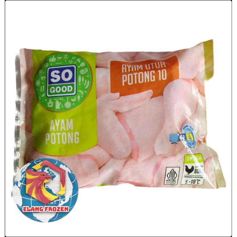 Jual So Good Ayam Utuh Potong 10 800gr | Shopee Indonesia
