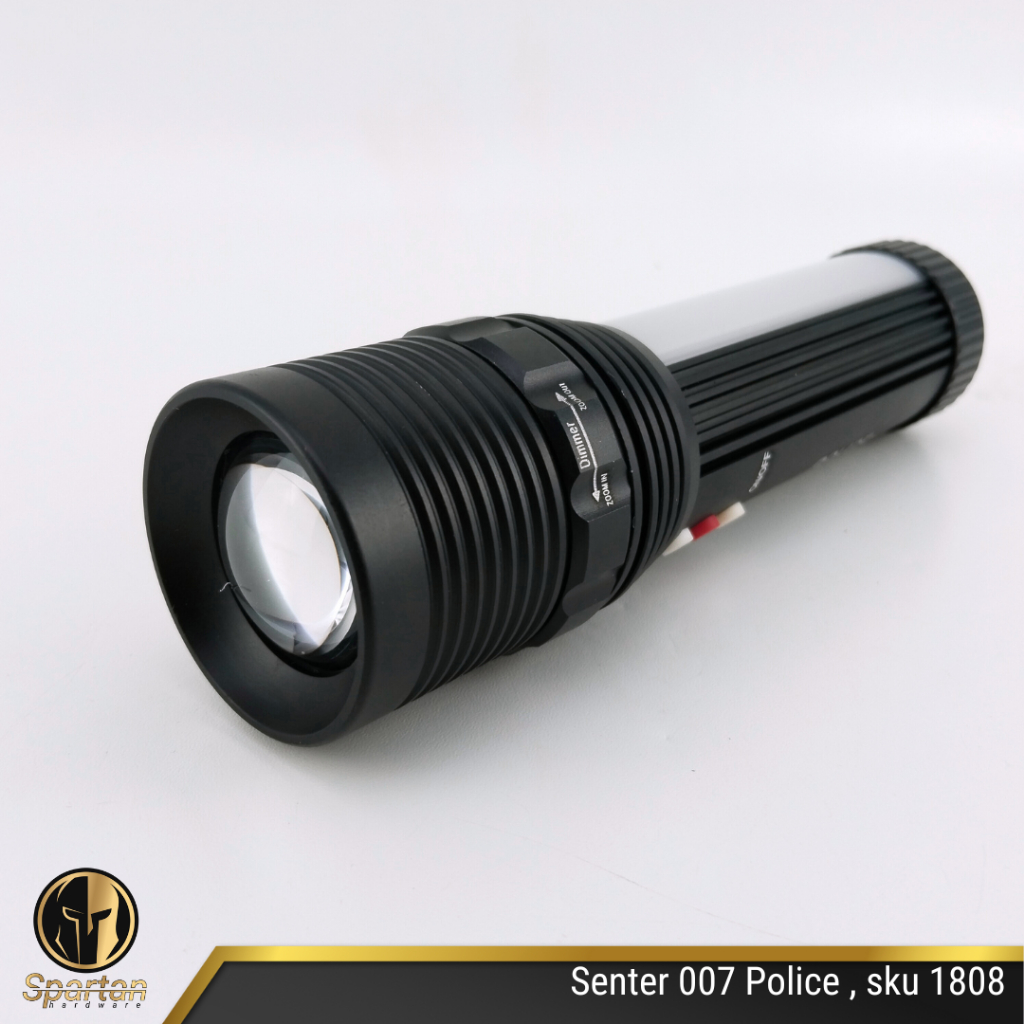 Jual Senter LED Super Terang Police 007 Bisa Dicharge / Senter Jarak ...