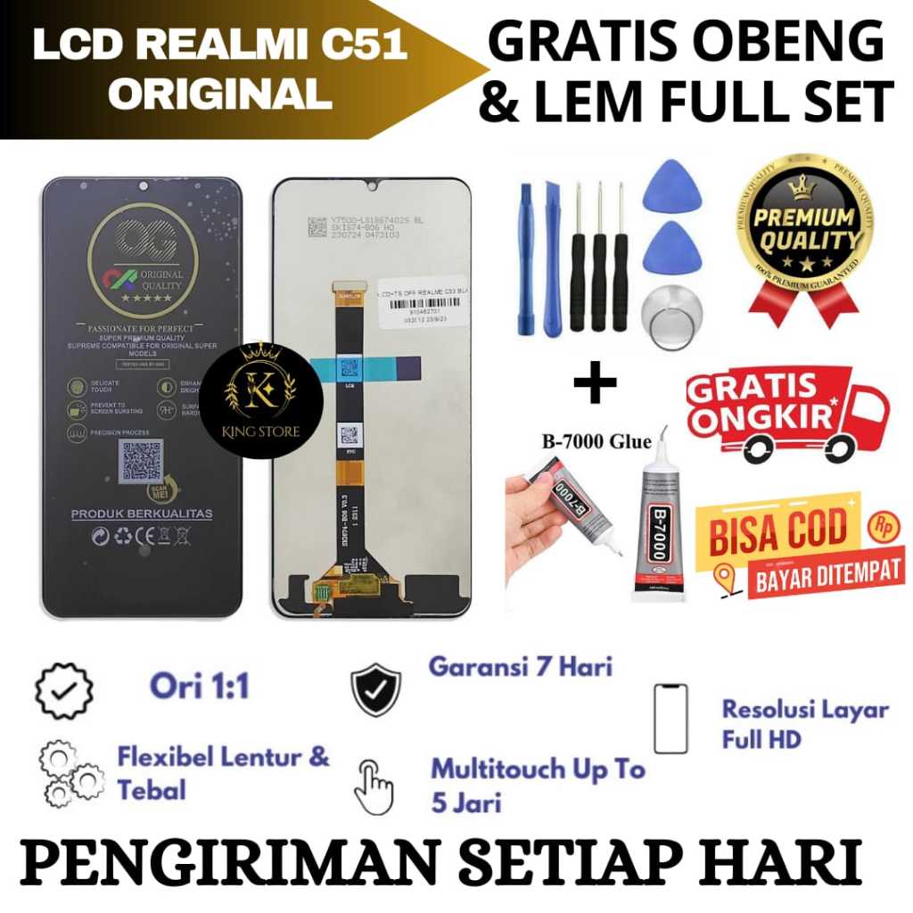 Jual Lcd Touchscreen Realme C51 Original FullSet / Lcd Realme C51 ...