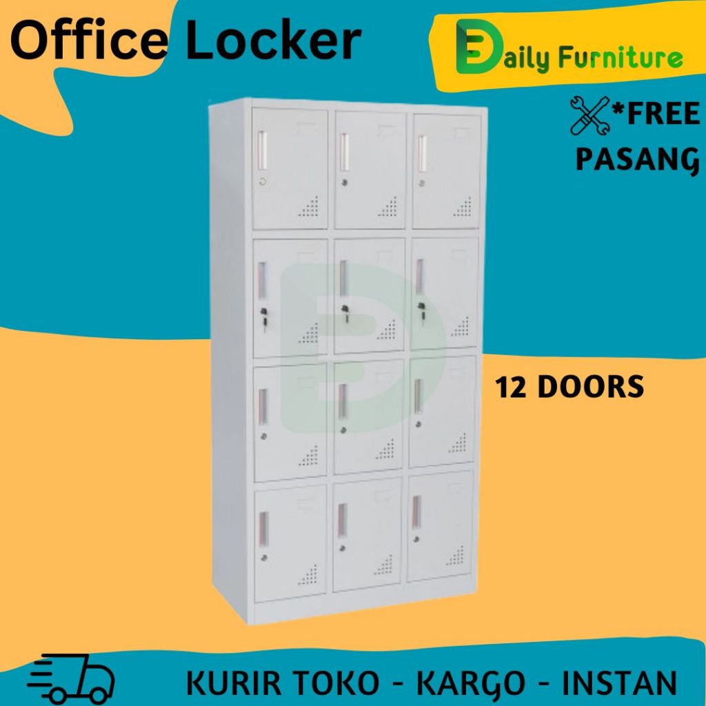 Jual Lemari Loker Besi Jumbo 15 Pintu 12 Pintu 9 Pintu / Lemari Kabinet Besi Serbaguna Kantor ...