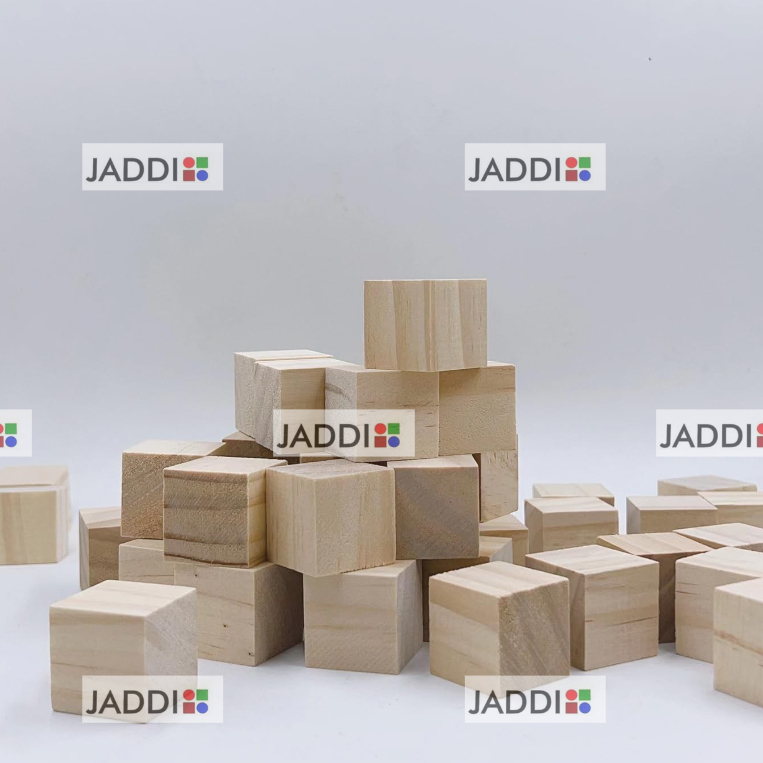 Jual JADDI Kubus 1,5x1,5x1,5 cm Edukasi wooden Cube blocks block ...
