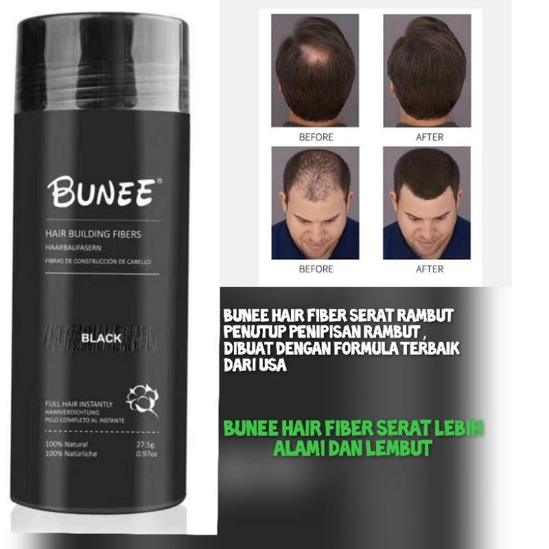Jual bunee hair fiber serat penebal rambut penutup penipisan dan ...