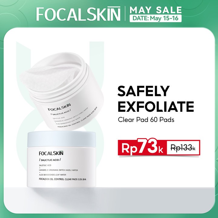 Jual FOCALSKIN Acne Exfoliating Clear Pad 60 Pads / Kapas Eksfoliasi ...