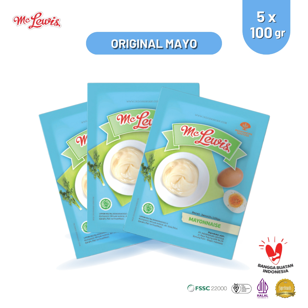 Jual Mc Lewis Original Mayonnaise Sachet - 5x100g | Shopee Indonesia