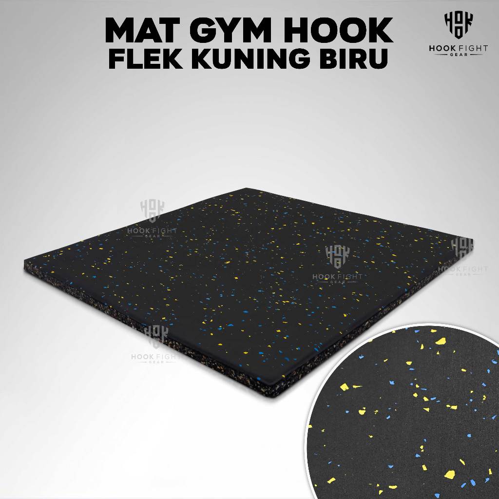 Jual Matras Gym Karet 50cm x50 cm x 2cm Indofight Karpet Fitness Rubber ...
