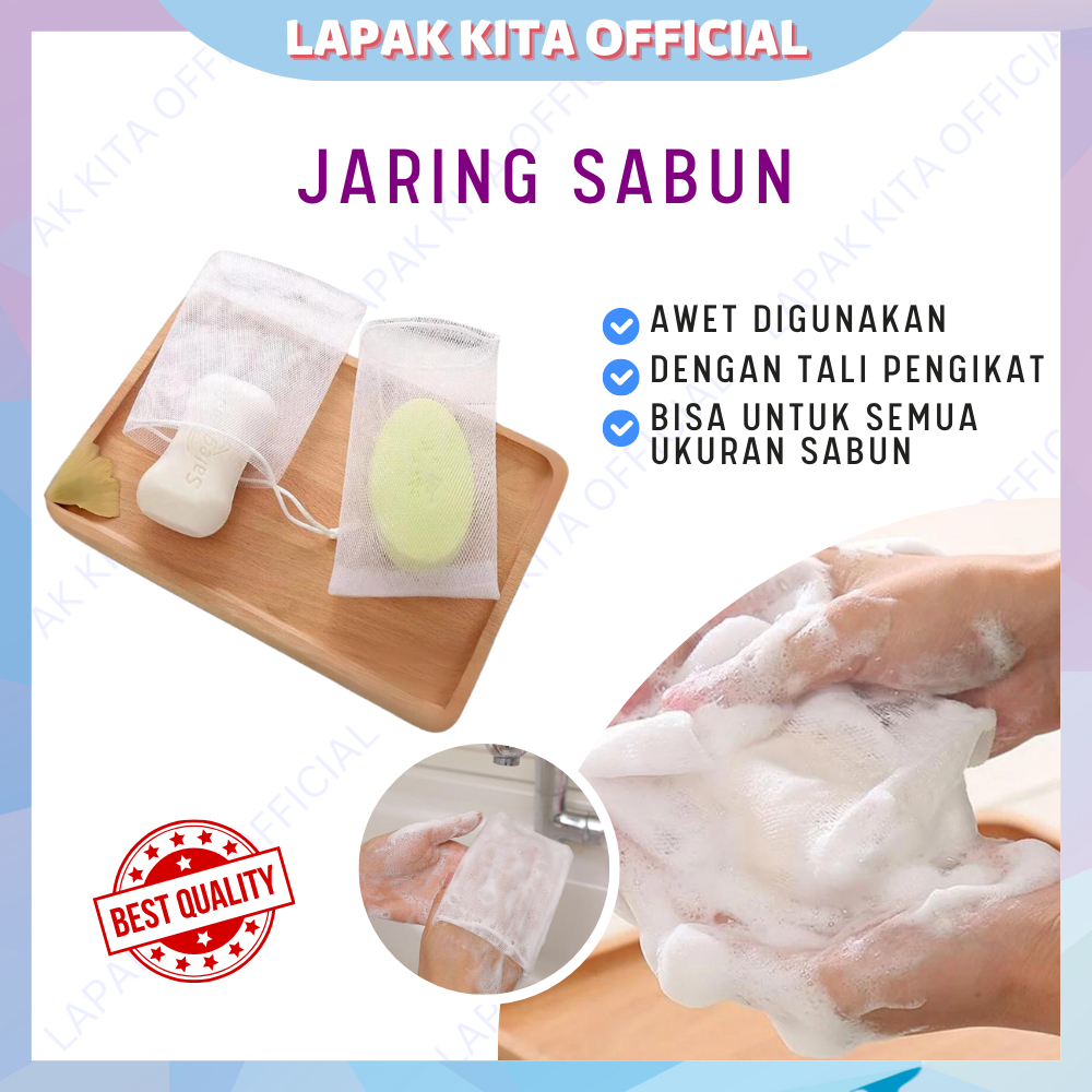 Jual [DOUBLE JARING] Jaring busa sabun batang mandi spons serbaguna ...