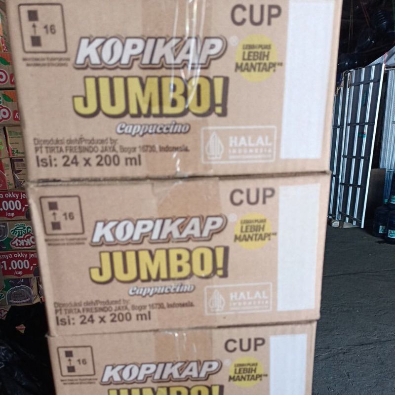 Jual kopi kap jumbo 200 ml isi 24 | Shopee Indonesia