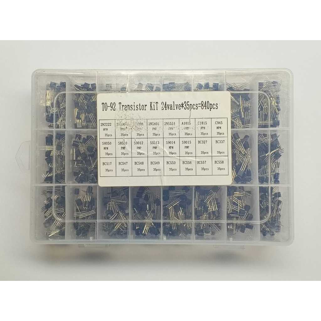 Jual Paket Transistor packaging to-92 840 pcs 24 Value NPN / PNP ...