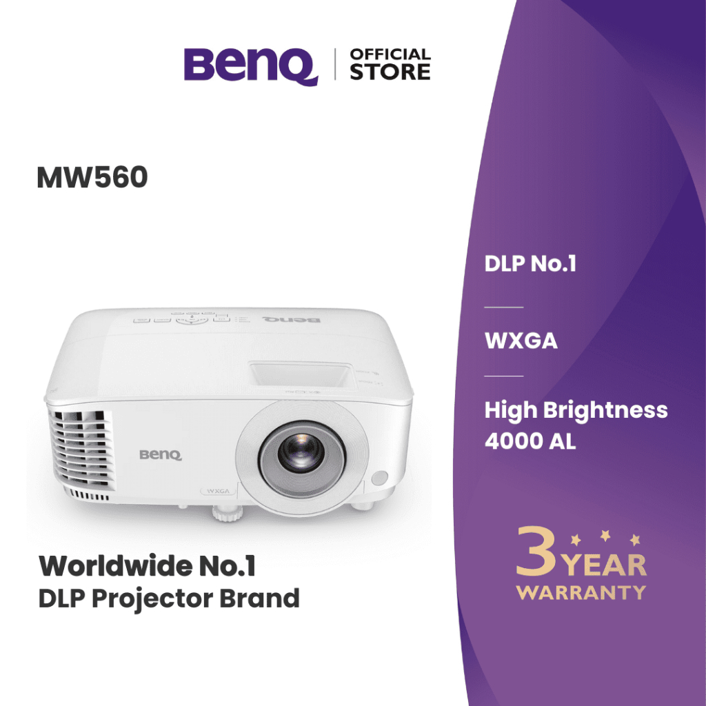 Jual Home Office Projector BenQ MW560 4000 Lumens WXGA DLP SmartEco ...