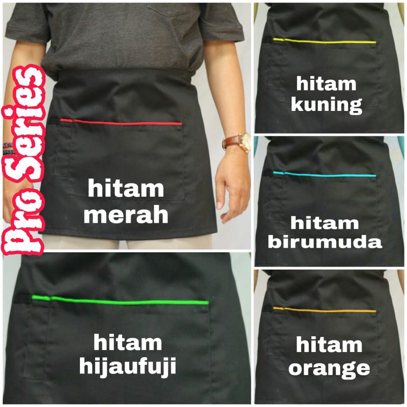 Jual Apron Mini Celemek Waiter Waist Apron Export Quality Apron Resto ...