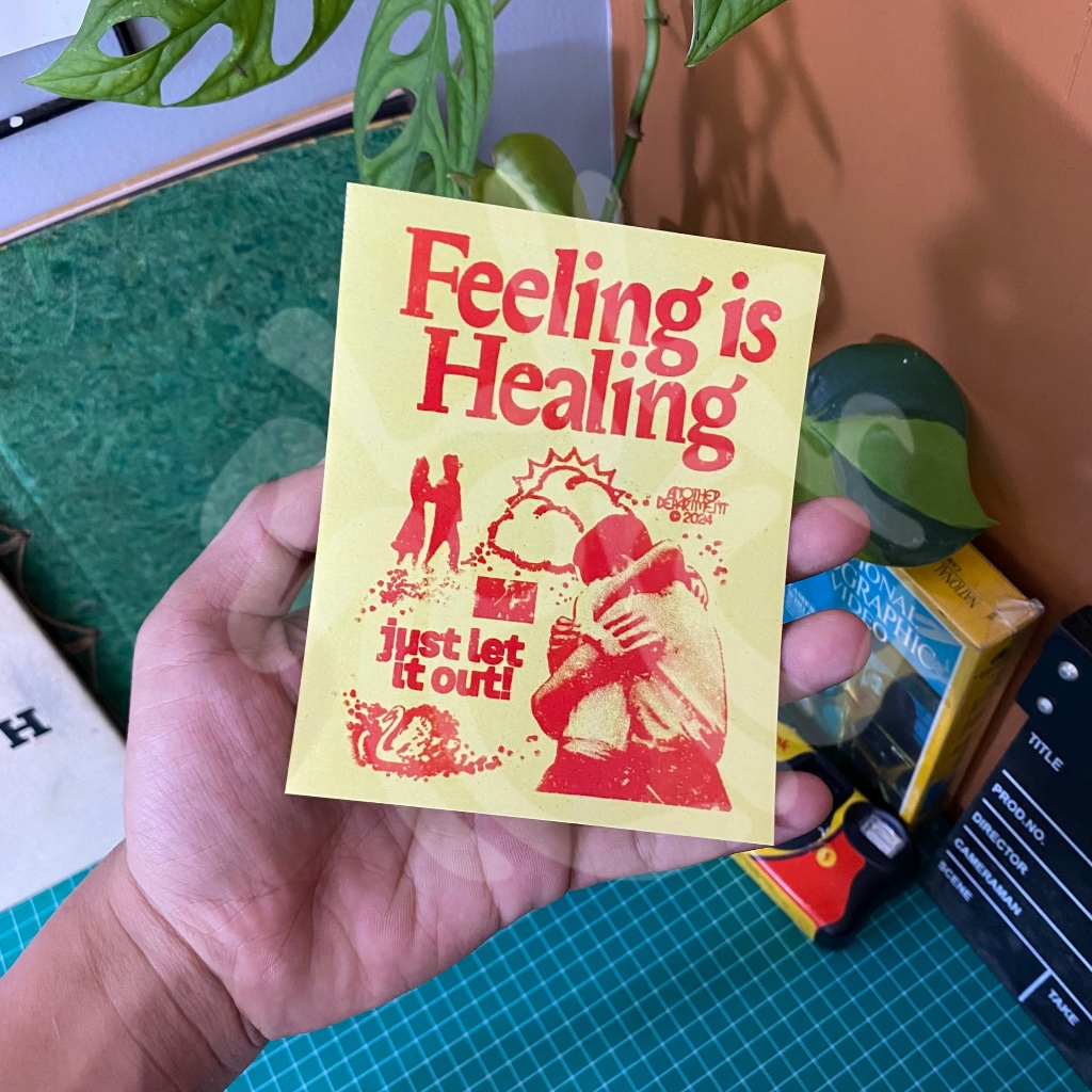 Jual stiker feeling is healing / stiker poster / sticker aesthetic ...