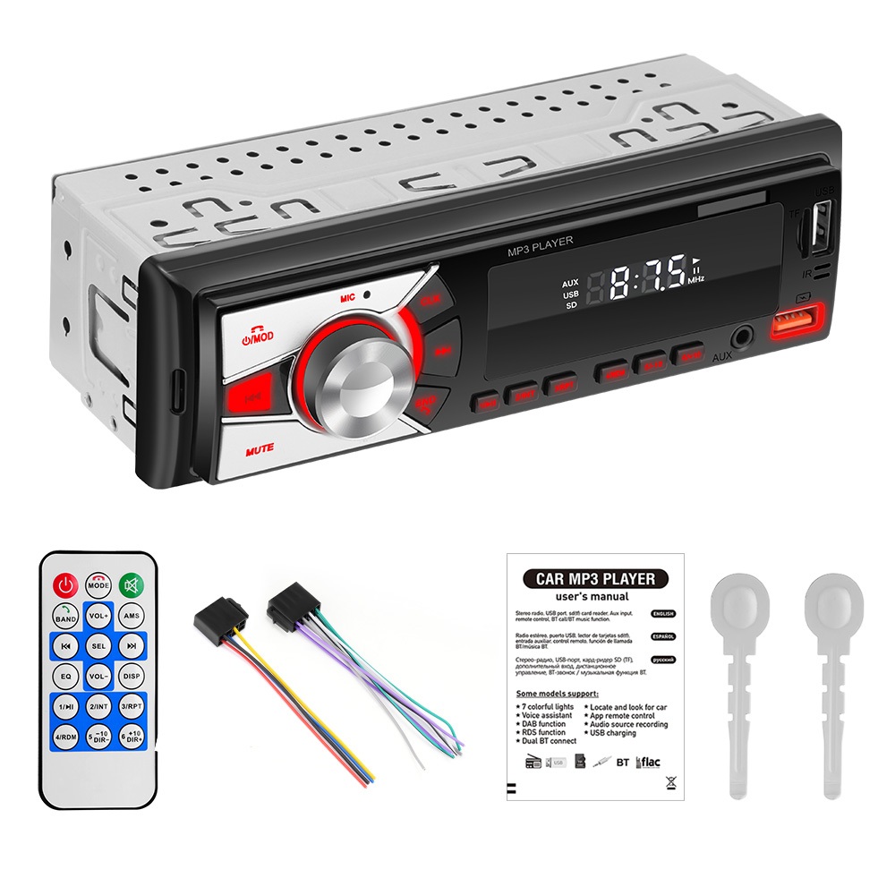 Jual Tape Audio Mobil Single Din Bluetooth Version Multifungsi Bluetooth USB MP3 FM Radio USB ...
